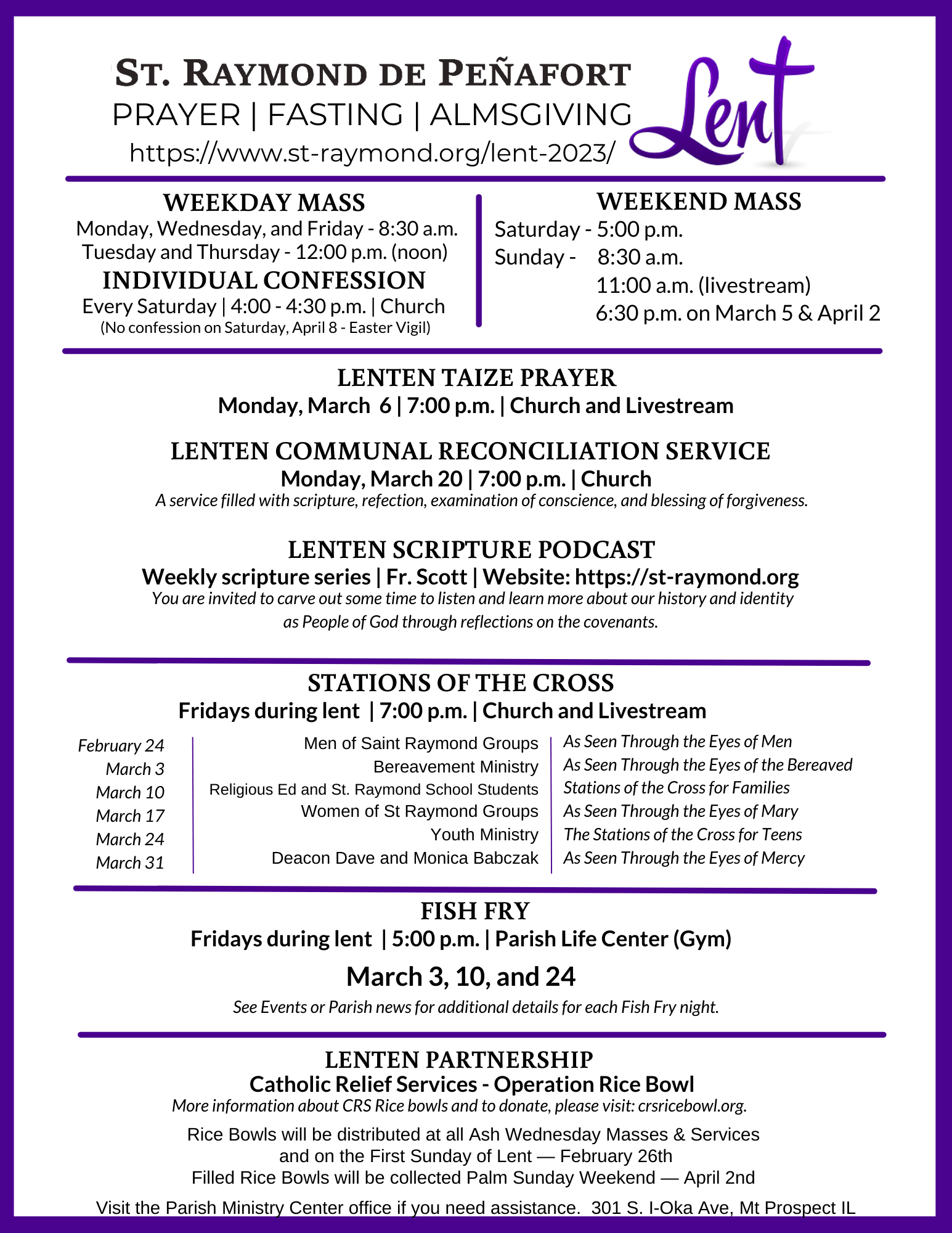 Lent 2023 | Saint Raymond